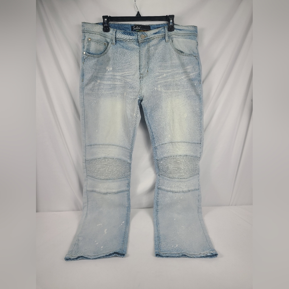 Men's Switch Remarkable Moto Jeans Light Blue Size 38… - Gem